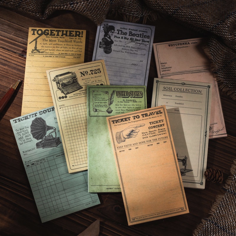 Midoo 30 sheets Vintage Memo Pad Notepad Stationery Scrapbooking To Do ...