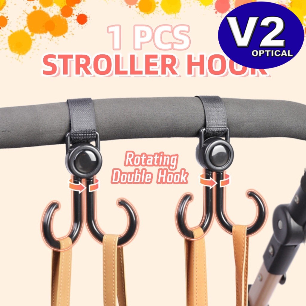 (1 PCS) Baby Stroller S Hooks Strap Rotatable Baby Hook Carrier Car ...