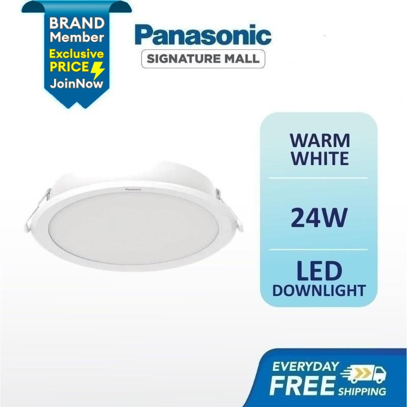 PANASONIC NNV70035WE1M LED DOWNLIGHT 24W WARM WHITE ENERGY SAVING 10 ...