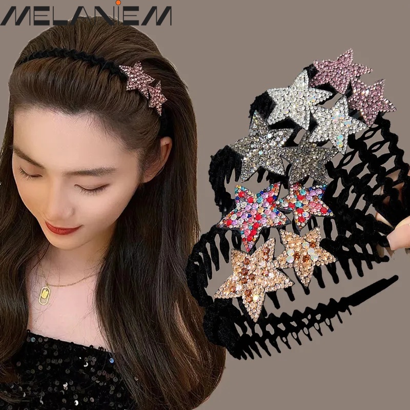 Hairbands Elegant Hair Hoop Women Makeup Flocking Toothed Hair ...