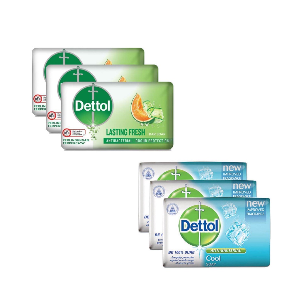 Dettol Antibacterial Bar Soap 60g 3 pack | Shopee Malaysia
