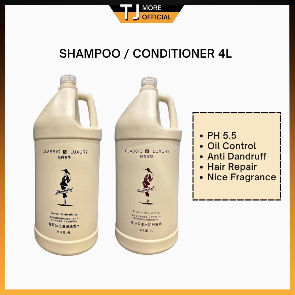 Classic Luxury Gallon Big Shampoo Conditioner 4L PH 5.5 Dandruff Oily ...