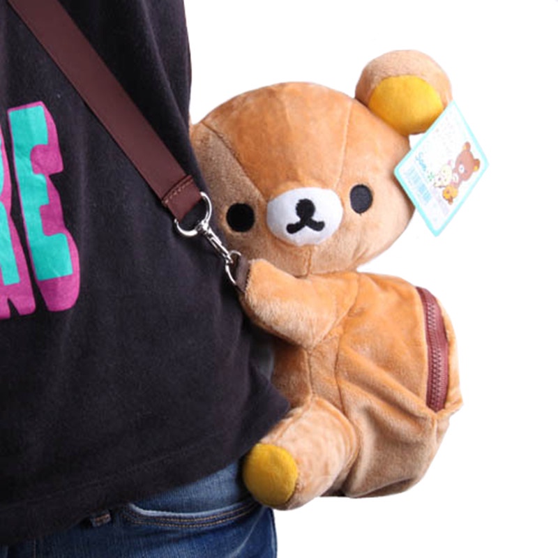Cute Cartoon 3D Rilakkuma Bear Plush Bag Shoulder Crossbody Bags for ...