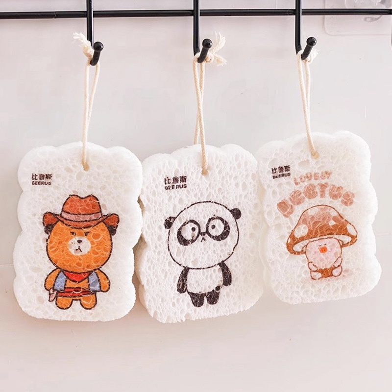 1Pcs Cute Cartoon Sponge Brush Pot Brush Bowl Dishes Cleaning Cloth ...