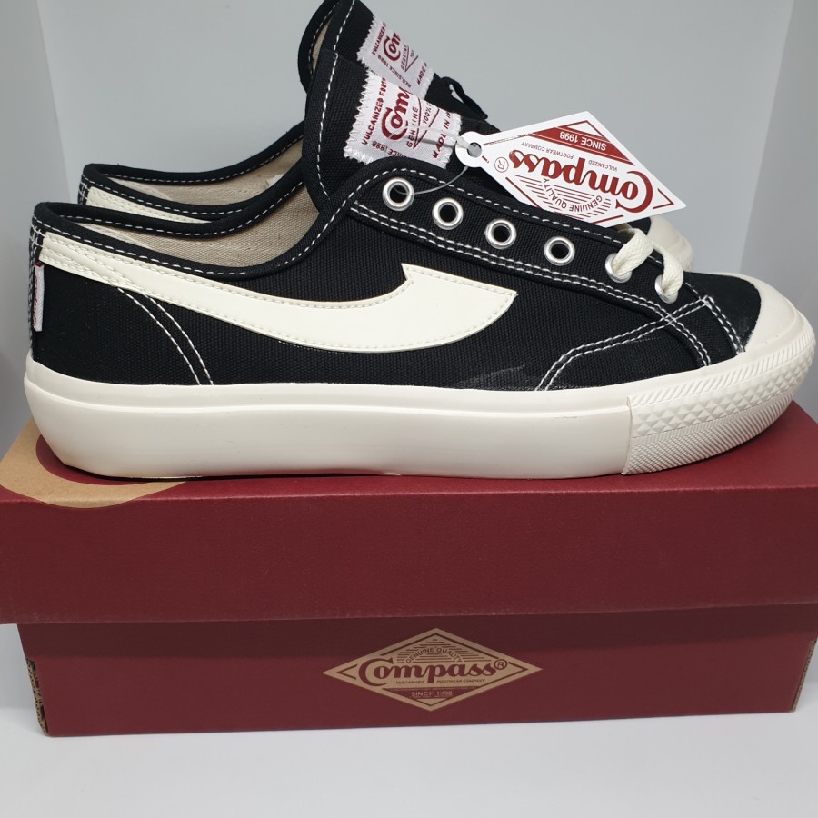 [ORIGINAL] Compass Gazelle Low Black White Shoes/Slipping Shoes/Men ...