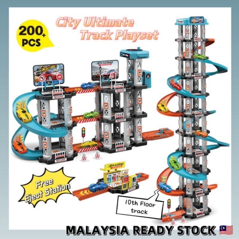 🇲🇾 New City Ultimate Track Playset Race Car Track Toys for Boys Mainan ...