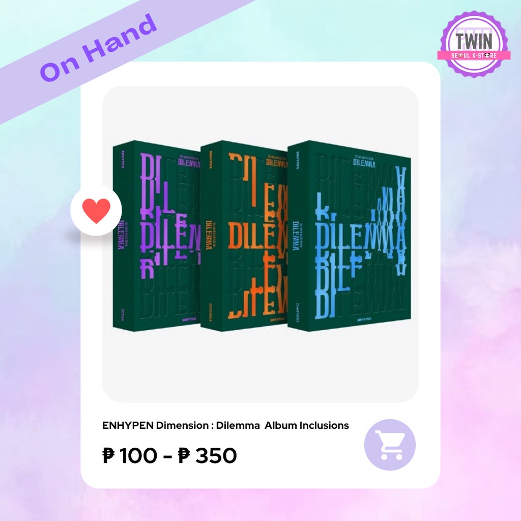 [ON HAND] ENHYPEN DIMENSION : DILEMMA Album Inclusions | Shopee Malaysia