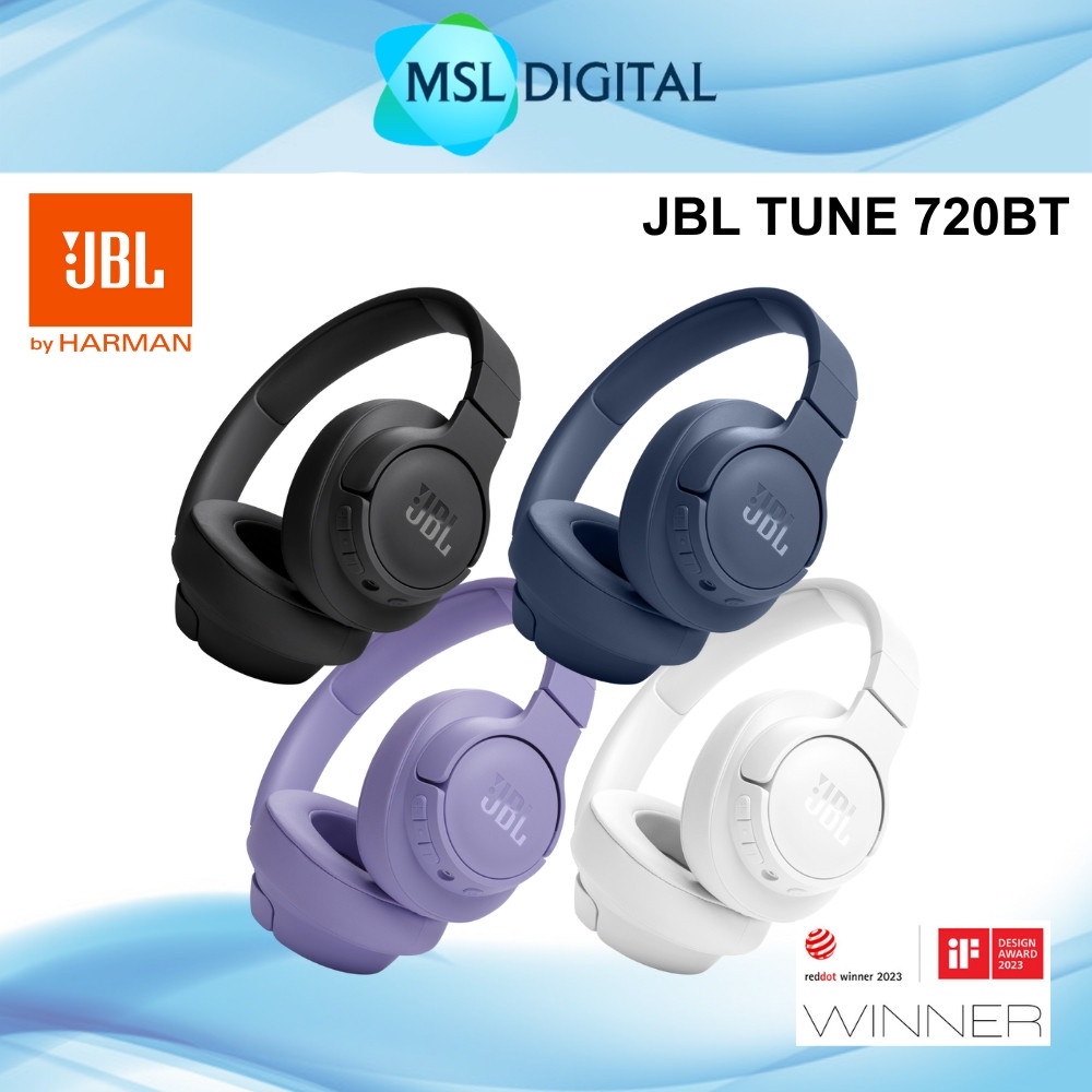 JBL Tune 720BT Wireless Over-ear Headphones | JBL Pure Bass Sound | Wireless Bluetooth 5.3 ...