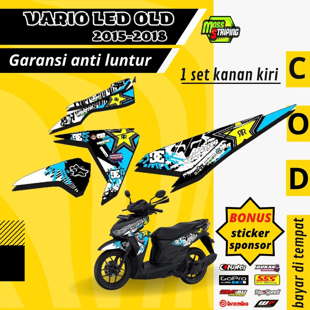 HITAM STABILO PUTIH UNGU HIJAU MERAH MESIN Striping Stickers List ...