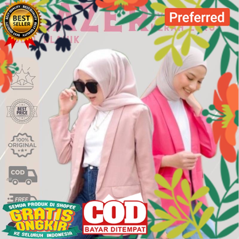 Moru.official | Viral Oversized BLAZER - Korean Women's Blazzer - Straight Collar BLAZER With ...