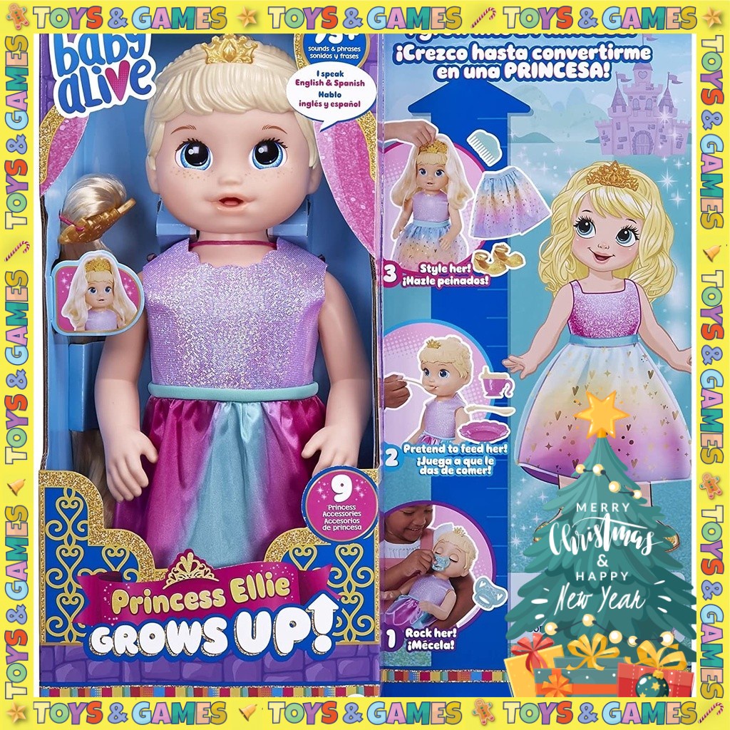 Baby Alive Princess Ellie Grows Up Interactive Baby Doll with ...