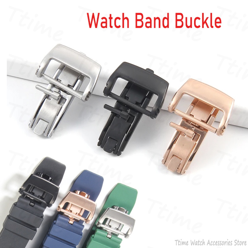 20mm Watch Band Lock for Richard Mille Folding Men's Frosted Rubber ...