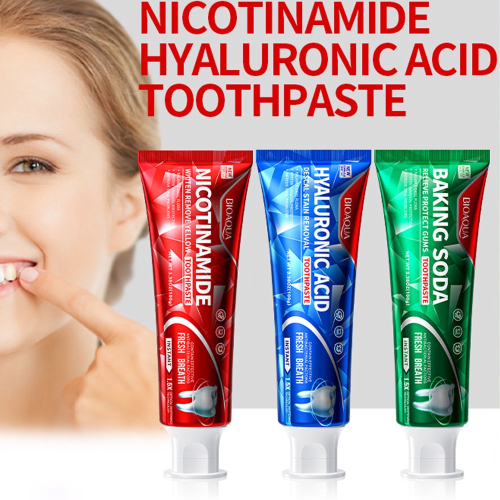 BIOAQUA Hyaluronic Acid Nicotinamide Baking Soda Deep Clean Toothpaste ...
