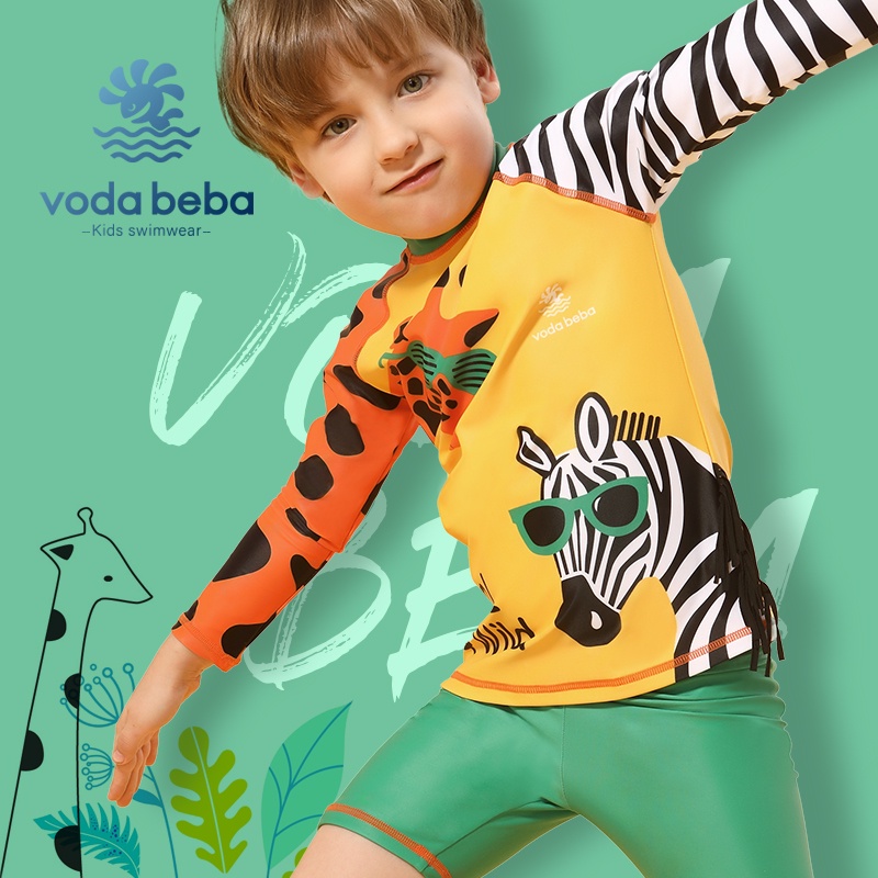 Voda Beba Kids Split Swimwear+Cap (3 Packs) | Shopee Malaysia