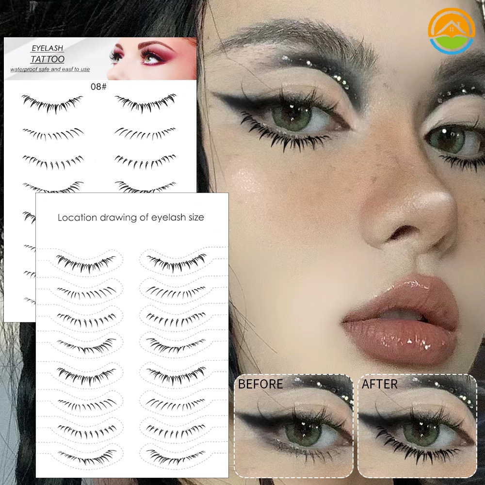 3D Long-lasting Black Lower Eyelash Tattoo Sticker/ Waterproof Natural ...