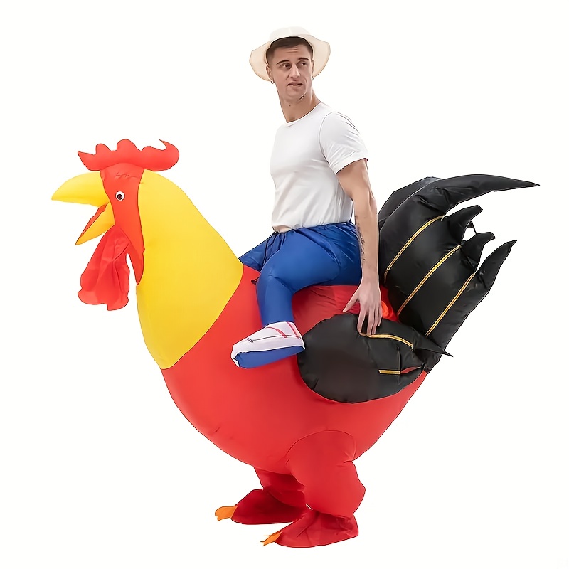 1pc Big Red Chicken Inflatable Suits For Performances, Outdoor Team ...