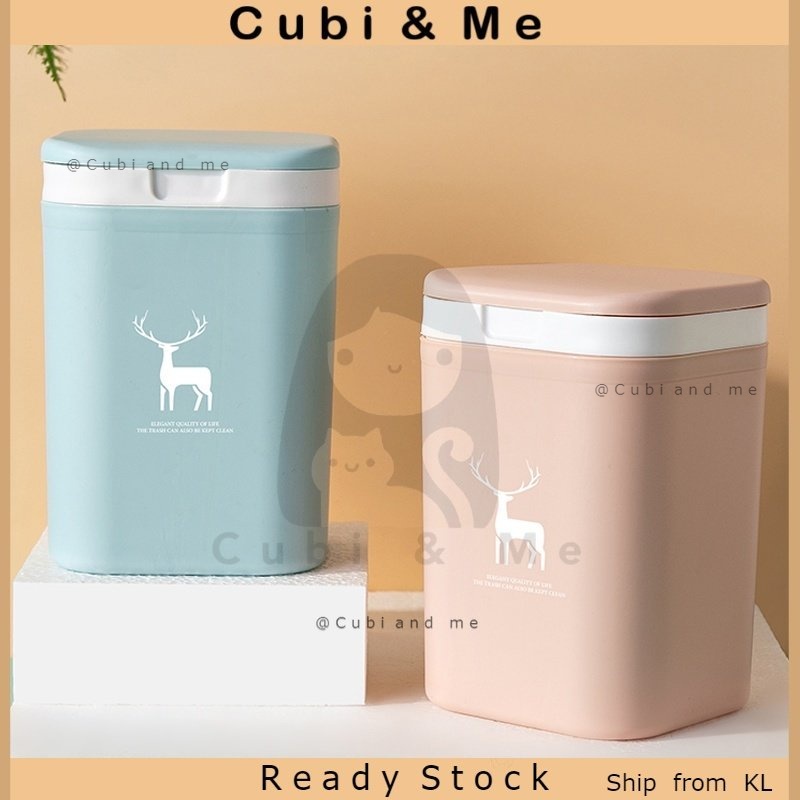 C&M Plastic Table Trash Can Mini Office Desktop Waste Bin Bathroom ...