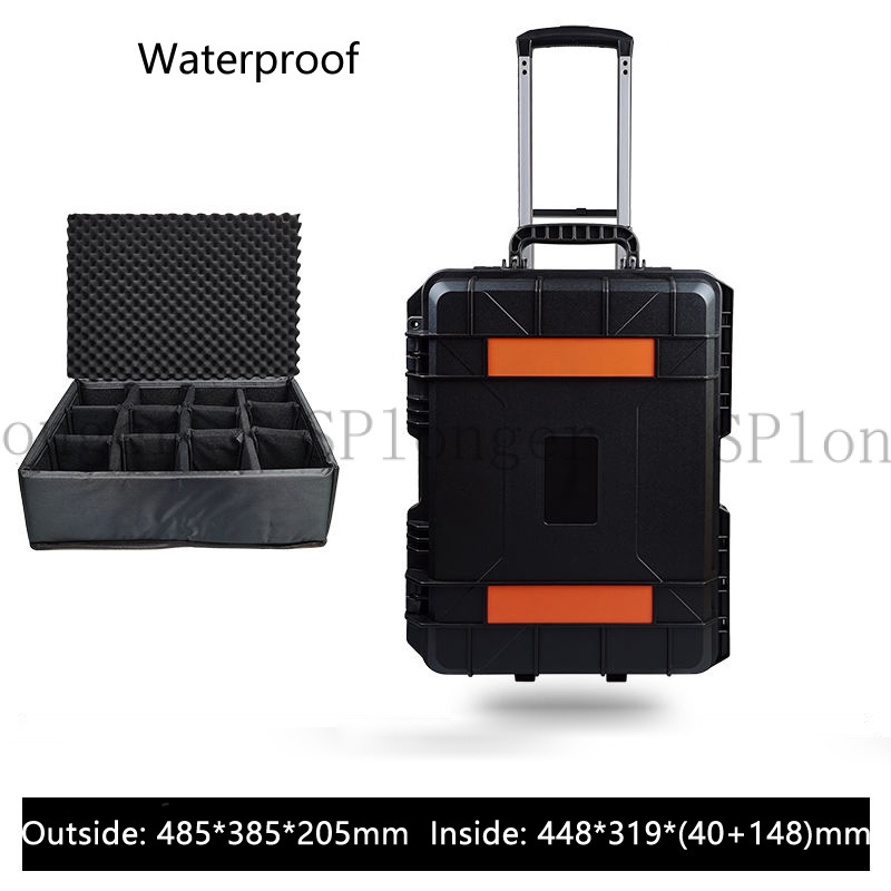 Waterproof Trolley Box Hard Carry Case Instrument Equipment Camera ...