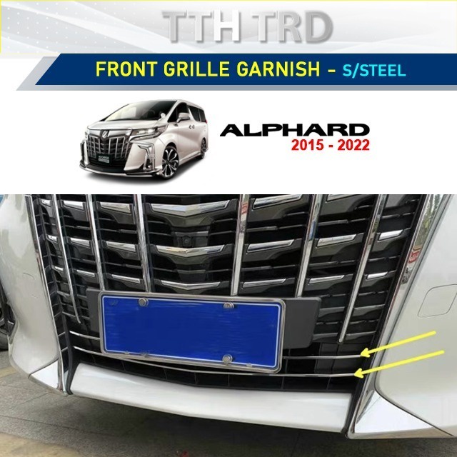 HC CARGO TOYOTA ALPHARD 30 2018 - 2022 Front Bumper Grille Chrome ...