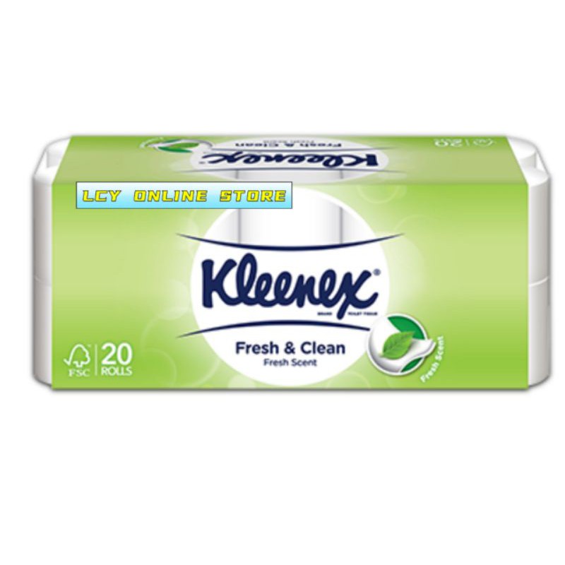 Kleenex Fresh & Clean Bathroom - 2PLY (20rolls) | Shopee Malaysia