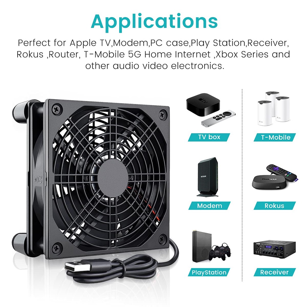 Wifi Fan Stand Wifi Cooling Fan Silent 120mm Cooling Fan External ...