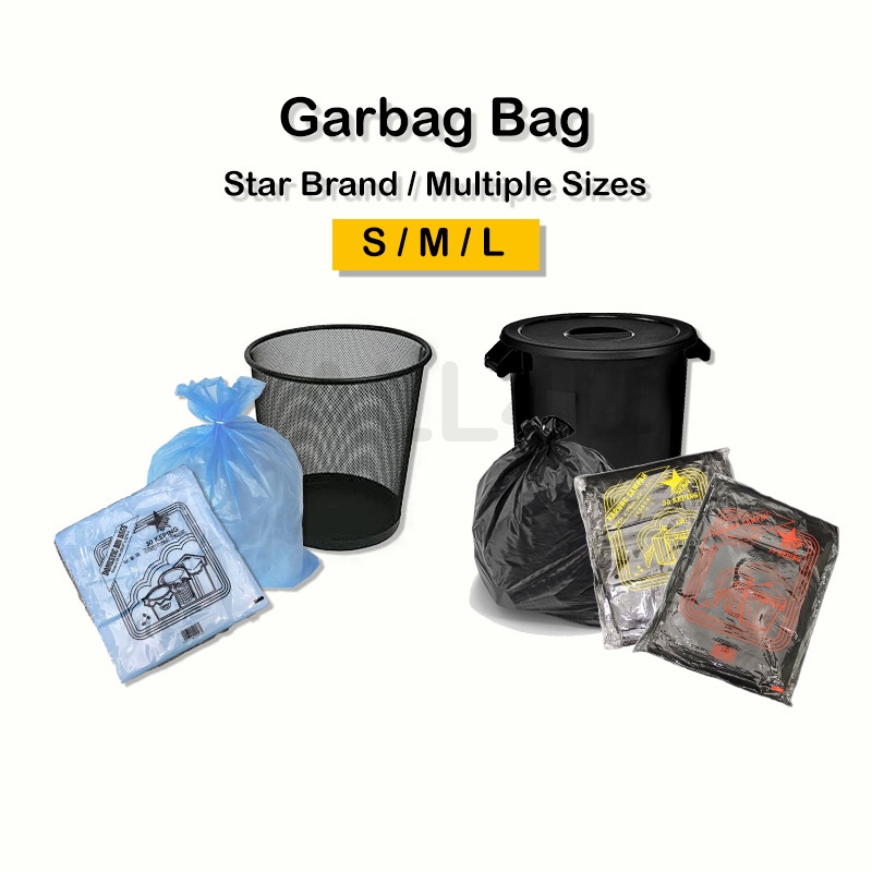 Garbage Bag Size S M L Beg Sampah Rubbish Bag Trash Bag Karung Sampah ...