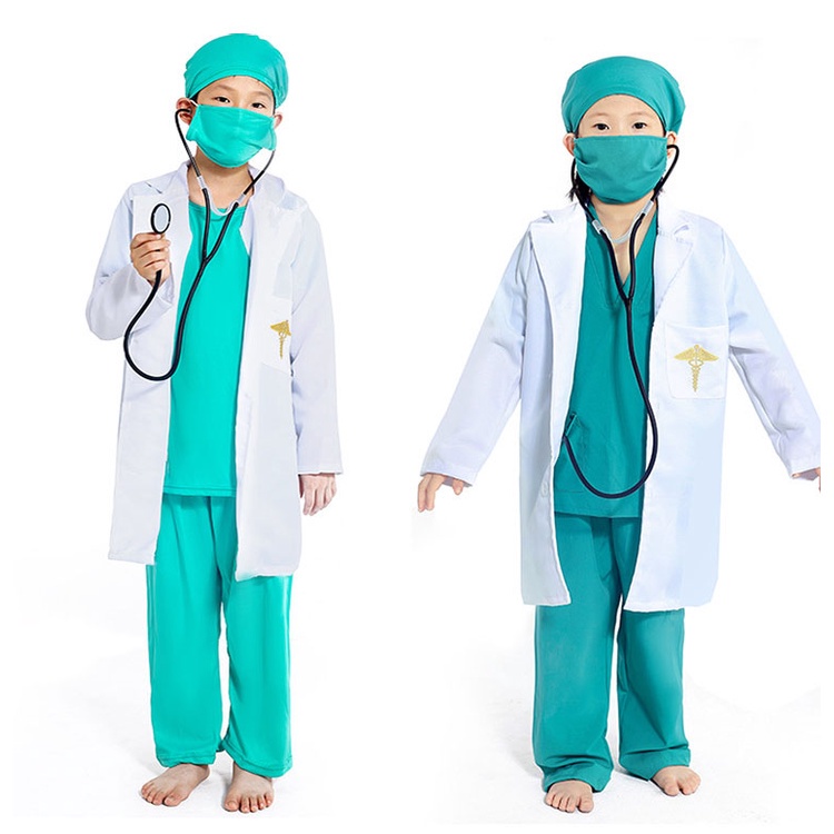 Kids Surgeon Doctor Nurse Shirt Pants Coat Suit Boys Girls Halloween ...