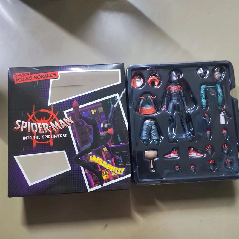 SHF Spider-Man Figures S.H.Figuarts Miles Morales Gwen Stacy Peter ...