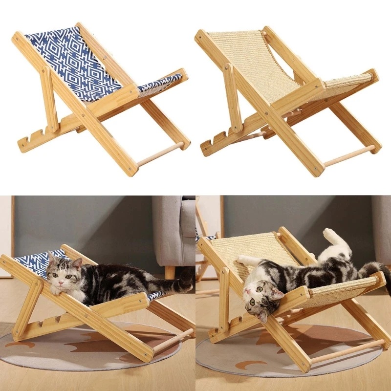 Sisal Cat Chair Adjustable Cats Raised Bed Cat Hammock Bed Cat Lounge ...
