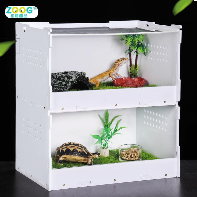 Acrylic Reptile Breeding Box Insulation Box Tortoise Hermit Crab Tank ...