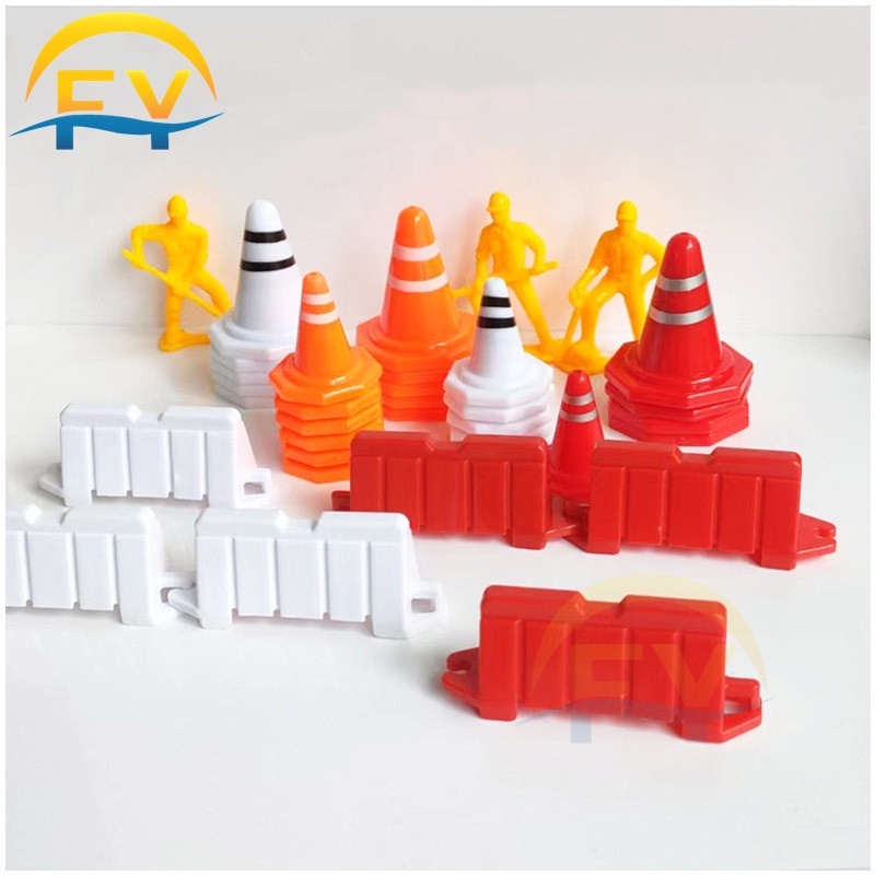 FY Miniature Road Barrier Red White Traffic Cone Penghadang Hotwheels ...