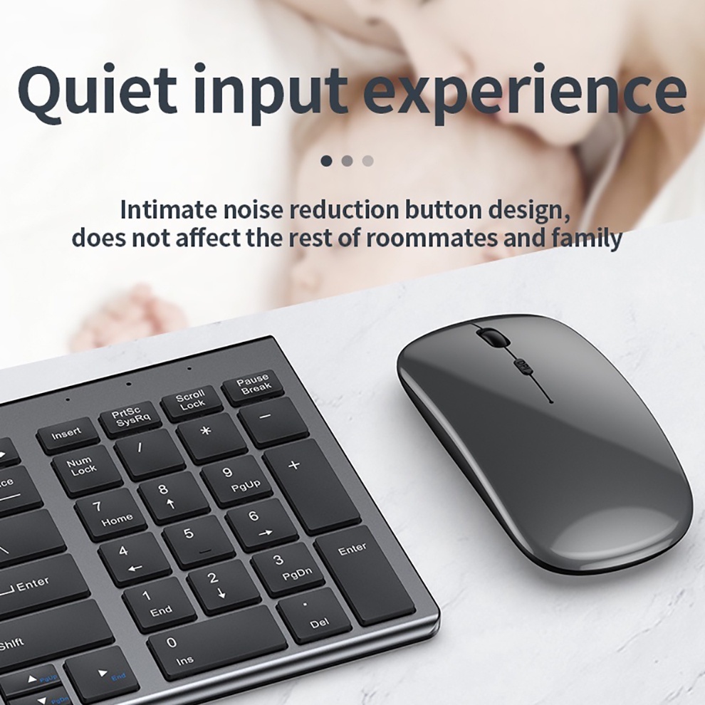 Jomaa Wireless Bluetooth Keyboard Mouse Set Three Mode Wireless Keyboard And Mouse Combo Multi