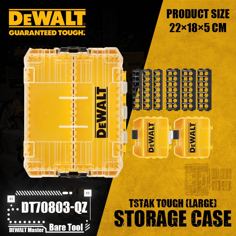 DEWALT DT70803 TSTAK Tough Storage Case (Large)+Small Bulk Storage Case ...