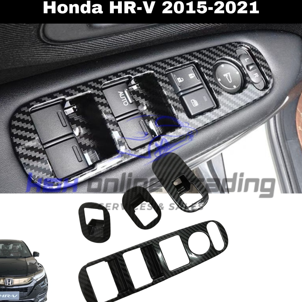 Honda HRV Vezel 2014-2021 Carbon Fiber Trim Power Windows Panel ...