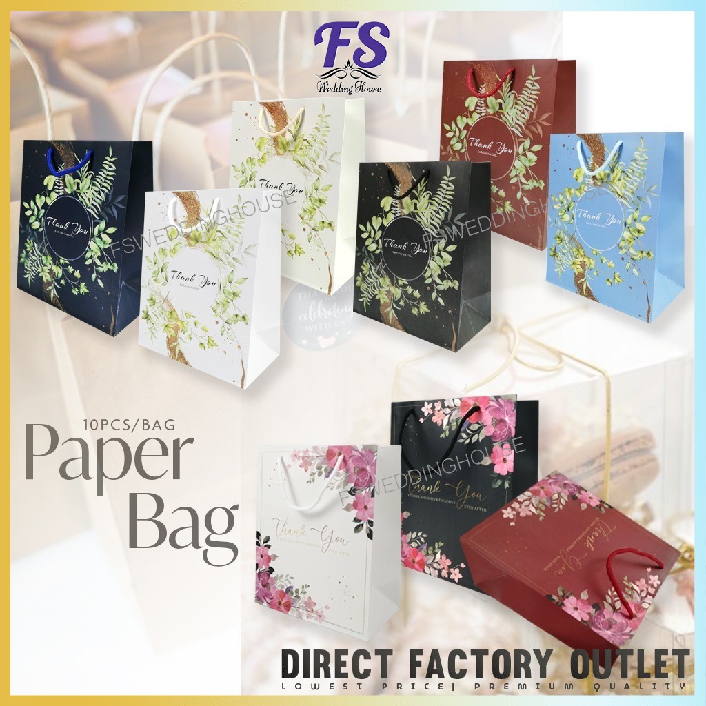 10pcs - Paper Bag/Paper Bag Doorgift/Paper Bag Goodies/Gift Bag/Wedding ...