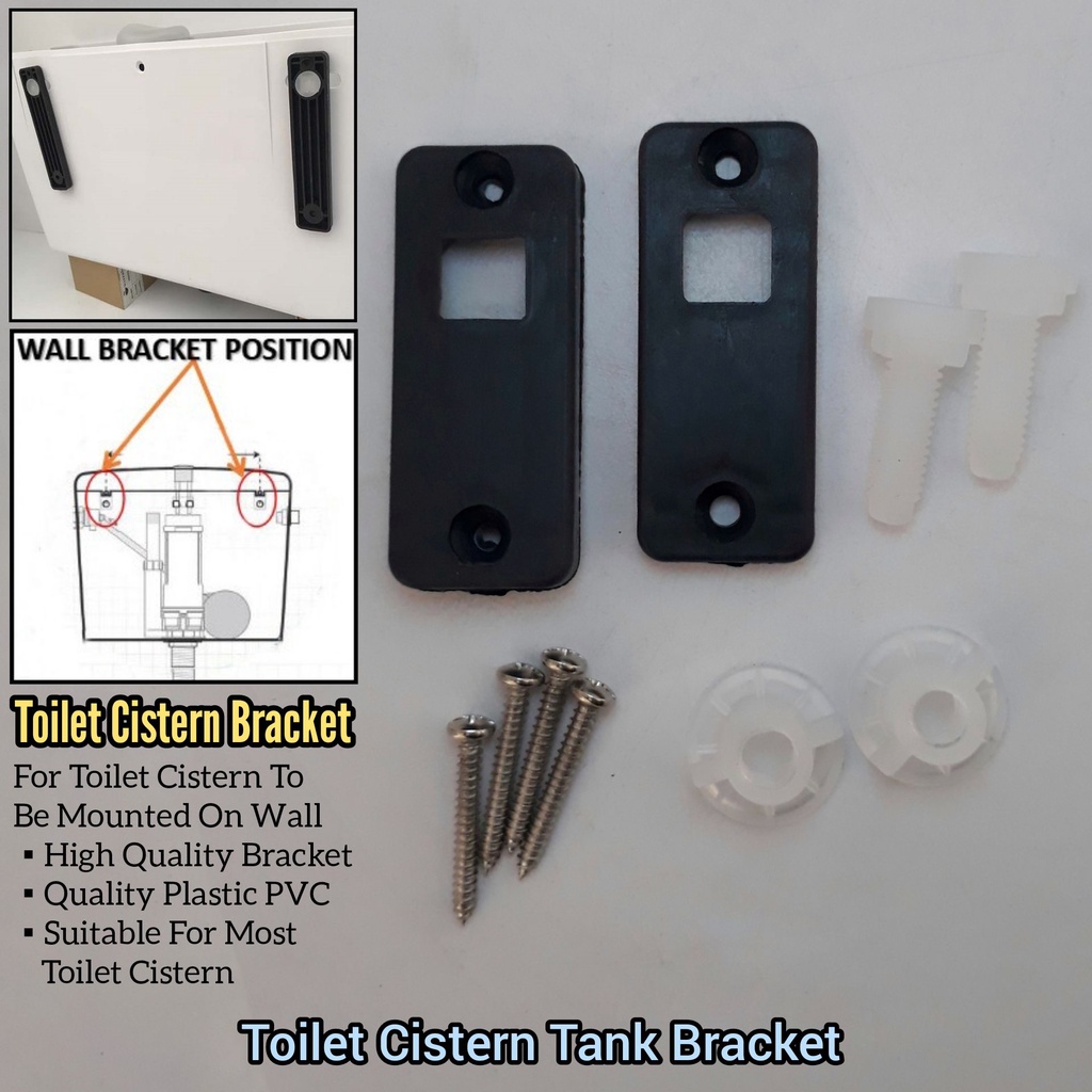 TOILET PVC CISTERN WALL HANG WC BRACKET FOR TOILET FLUSH BATHROOM ...