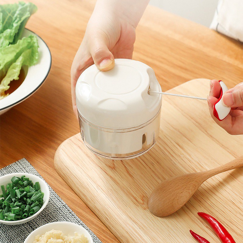 Manual Mini Food Garlic Chopper Hand Pull Blender Processor Vegetable ...