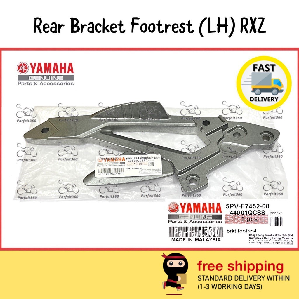 5PV-F7452 RXZ CATALYZER Rear Bracket Footrest 1 LH Left / Braket Foot ...