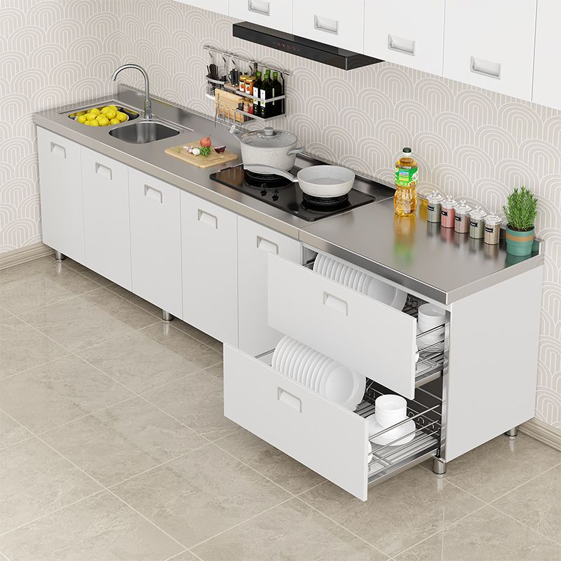 💐Ready Stock💐Stainless steel kitchen cabinet Simple stove cabinet ...