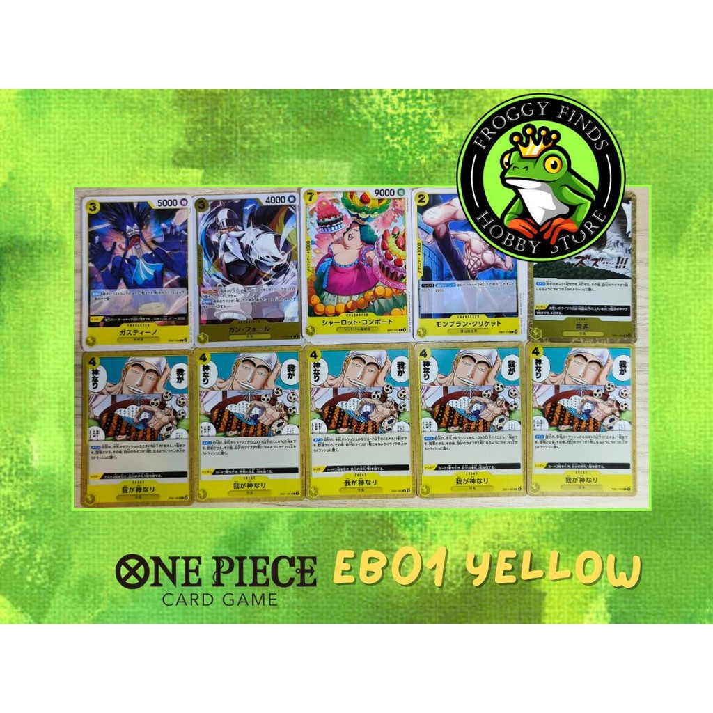 EB-01 YELLOW SINGLE CARDS R / UC / C - One Piece Japanese - EB01- One Piece Card Game - OPTCG ...