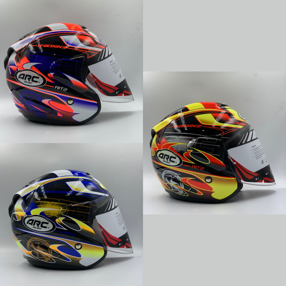 ARC Helmet Ritz YF1 Design Series Open Face | Shopee Malaysia