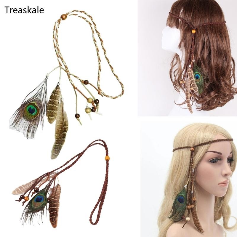 TREA Native American Headdress Indian Feathers Headpiece Boho Feathers ...