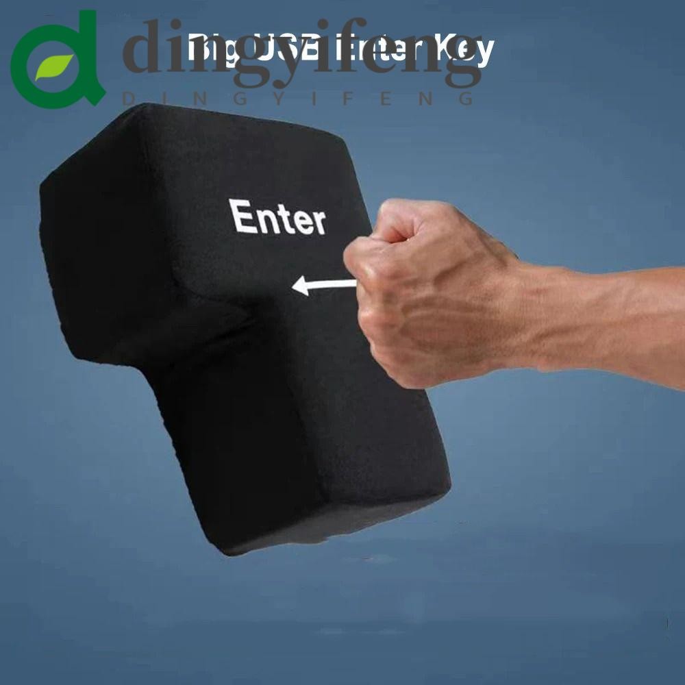 DINGYIFENG USB Vent Button, Desktop Pillow Soft Cushion Big Enter Key ...