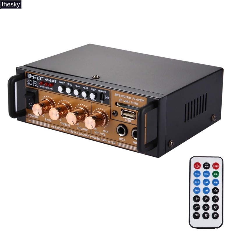 HiFi Stereo Audio Power Amplifier 20W + 20W Digital Player with Remote ...