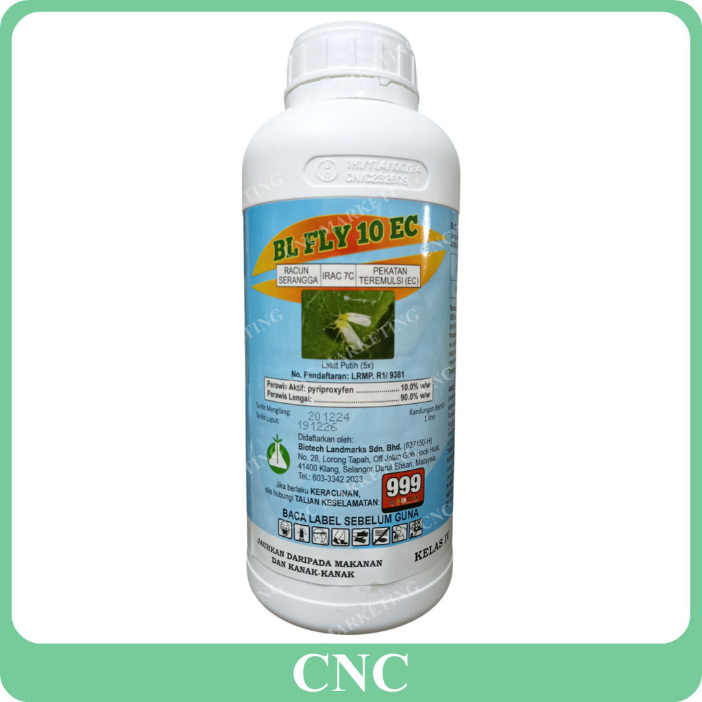 1L BL Fly 10 EC Pyriproxyfen 10% Insecticide Growth Regulator IGR Pengawal Pertumbuhan Serangga ...