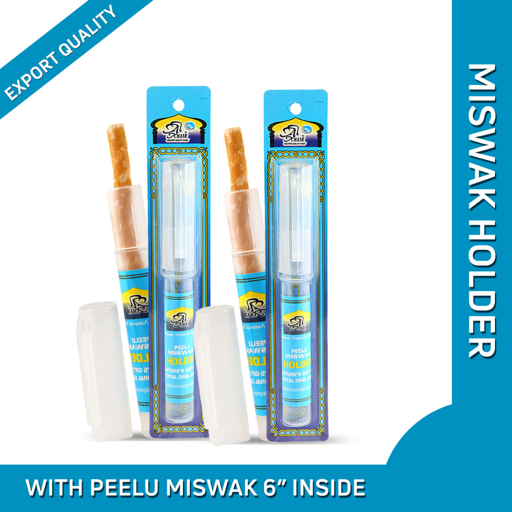 MISWAK AL KHAIRI NATURAL TOOTHBRUSH KAYU, MISWAK WITH HOLDER, MISWAK ...