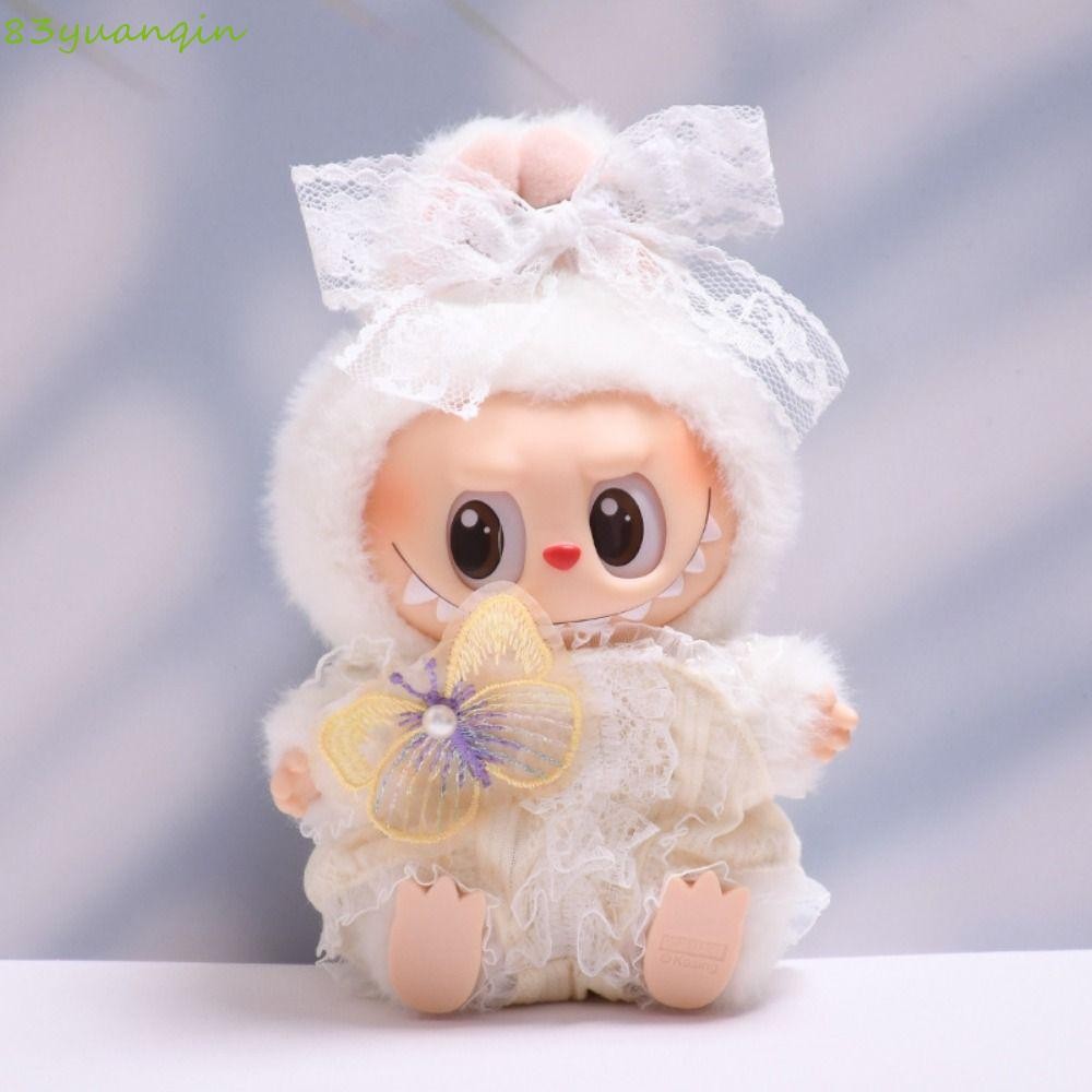 YUANQIN Labubu Doll's Dress, Mesh Bowknot Sitting Labubu Time Dress ...