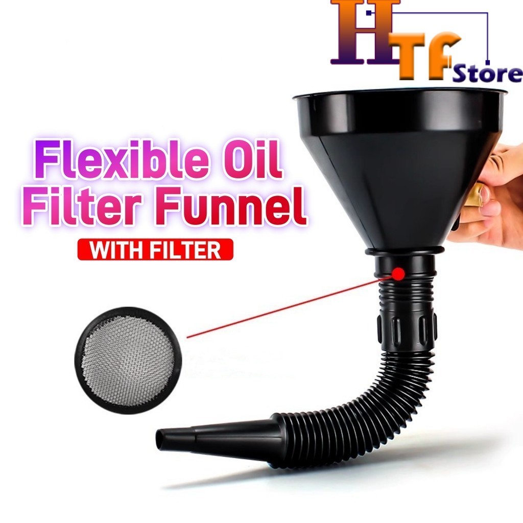 Car Motorcycle Vehicle Flexible Oil Funnel With Filter Filling Fuel ... Car Motorcycle Vehicle Flexible Oil Funnel With Filter Filling Fuel ...