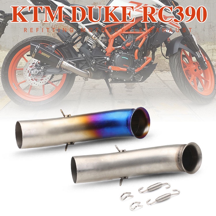 Stainless Steel Motorcycle Exhaust Middle Link Pipe For KTM DUKE 125 ...