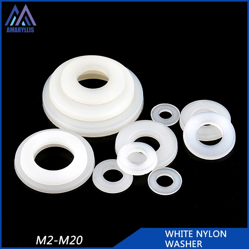 M6 M8 M10 M12 M14 M16 M18 M20 M22 M24 White Nylon Washer Flat Gasket ...